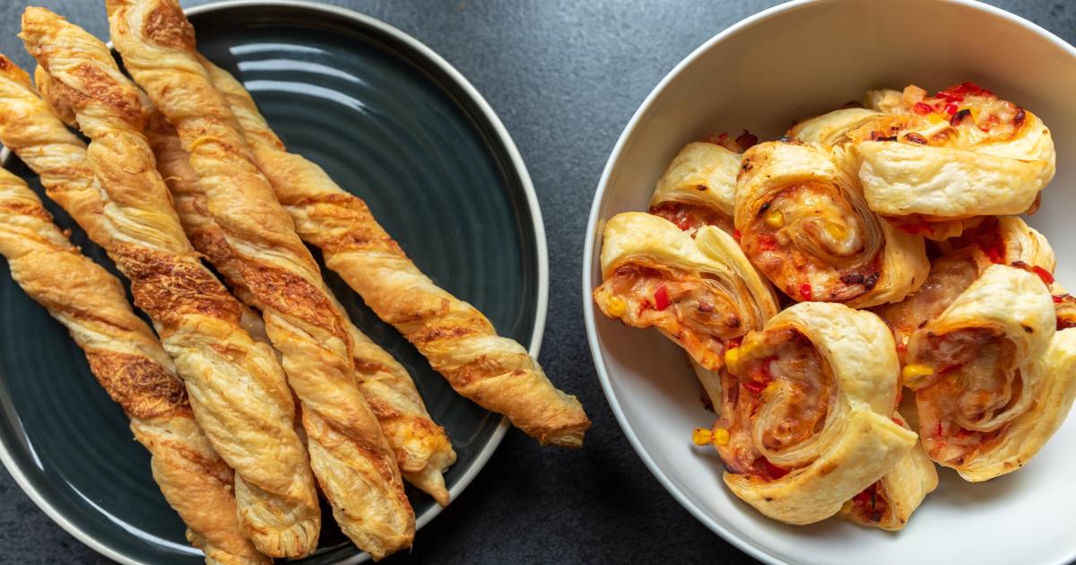 Egyszerű sós snackek szilveszterre leveles tésztából